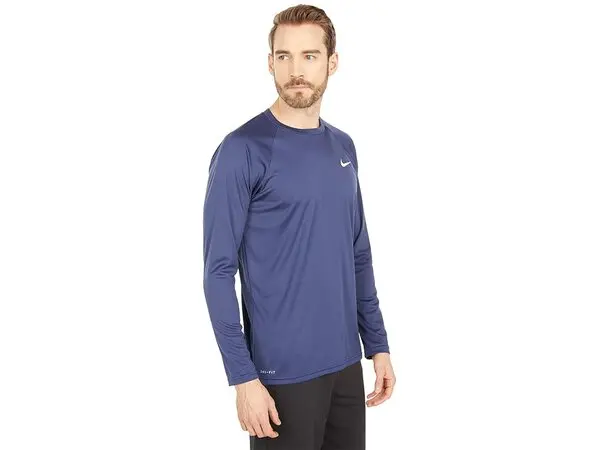 Nike Essential Long Sleeve Hydroguard Swim Shirt - Navy