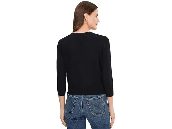 Vince Elbow Sleeve V-neck Cardigan - Black