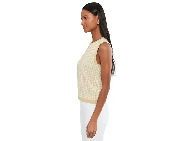 Vince Gingham Taneck Sweater Tank