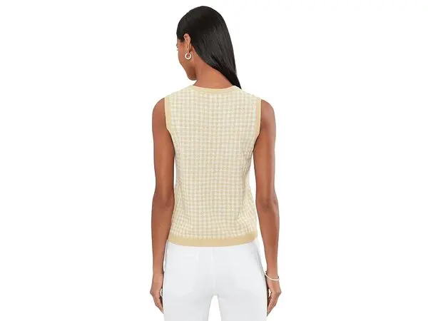 Vince Gingham Taneck Sweater Tank