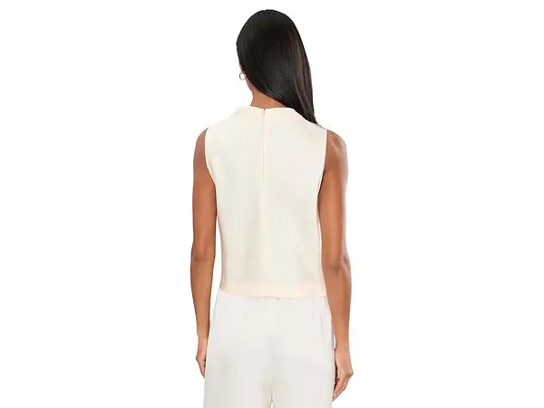 Vince Cropped Cowl Neck Top - Beige