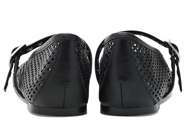 Madewell Remy Perforated Leather Mary Jane Flats - Black