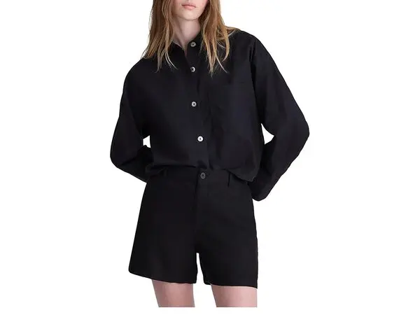Madewell The Zoe Linen Shorts - Black