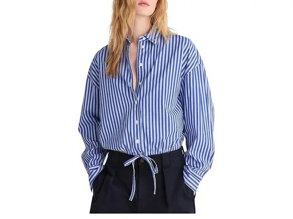 Madewell Poplin Drawstring Shirt - Blue