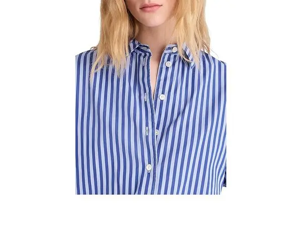 Madewell Poplin Drawstring Shirt - Blue