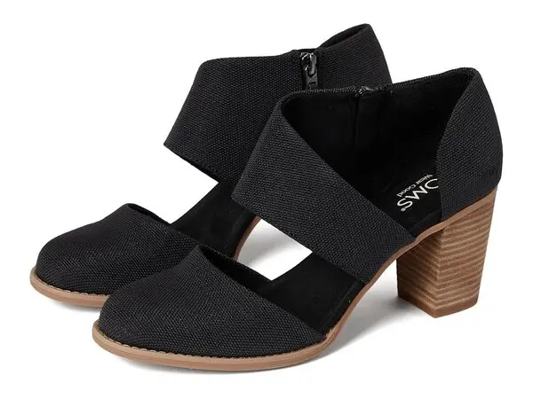 Toms Milan Block Heel Shoes - Black