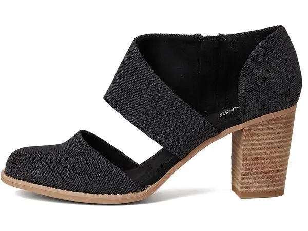 Toms Milan Block Heel Shoes - Black