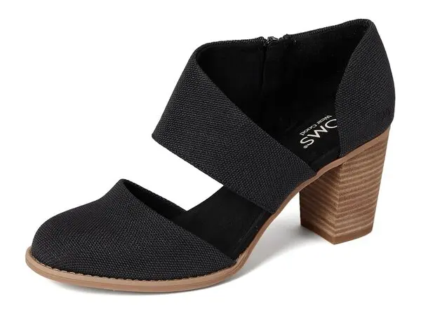 Toms Milan Block Heel Shoes - Black