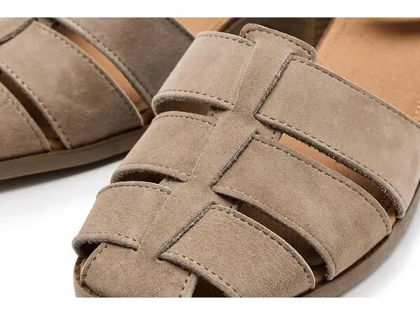 Toms Jaclyn Fisherman Block Heel Sandals - Beige