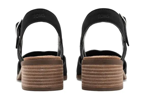 Toms Jaclyn Mary Jane Block Heels - Black