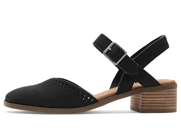 Toms Jaclyn Mary Jane Block Heels - Black