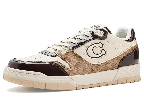 COACH Soho Signature Patent Leather Sneakers - Brown