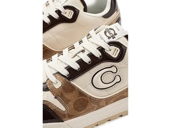 COACH Soho Signature Patent Leather Sneakers - Brown