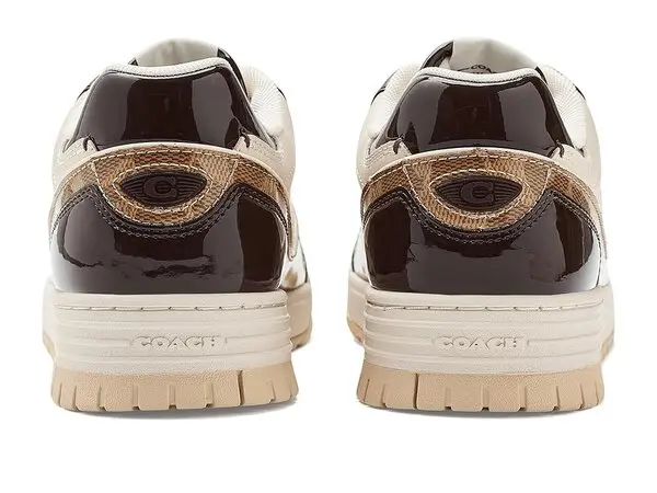 COACH Soho Signature Patent Leather Sneakers - Brown