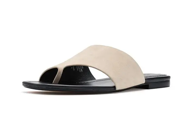 Madewell Maycie Suede Toe-loop Slide Sandals - Beige