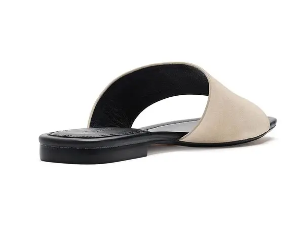 Madewell Maycie Suede Toe-loop Slide Sandals - Beige