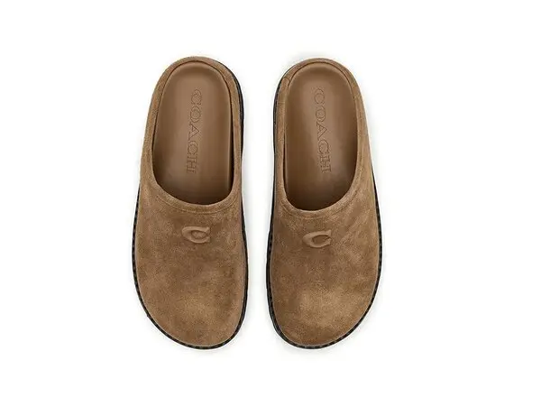 COACH Suede Sport Clogs - Brown