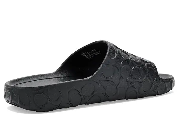 COACH Embossed Monogram Slides - Black