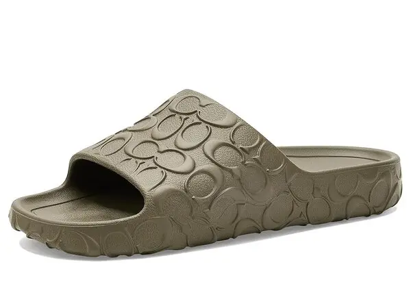 COACH Embossed Monogram Slides - Green