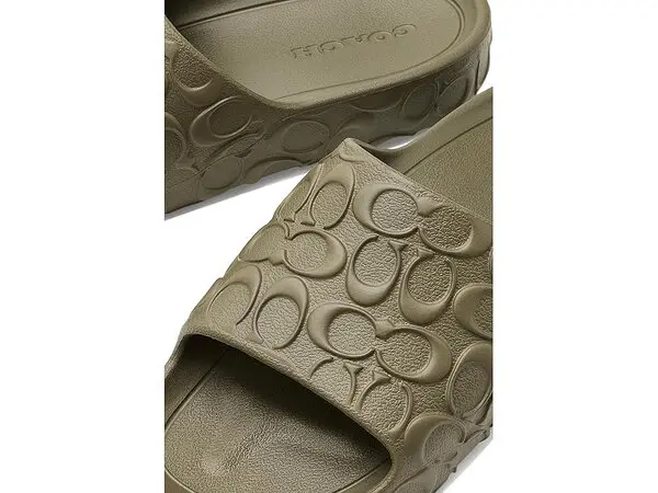 COACH Embossed Monogram Slides - Green