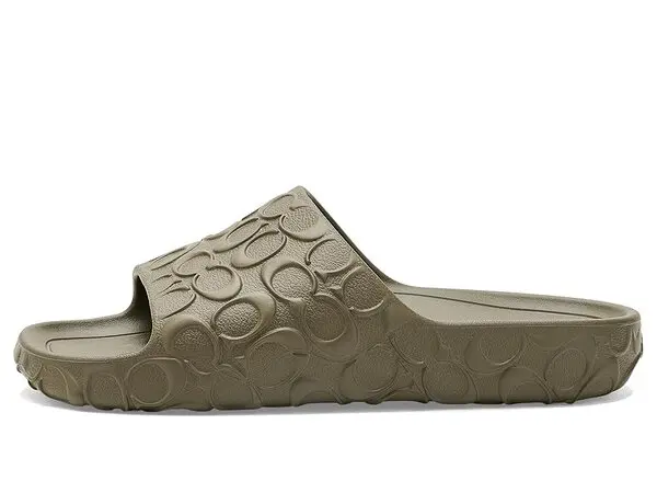 COACH Embossed Monogram Slides - Green