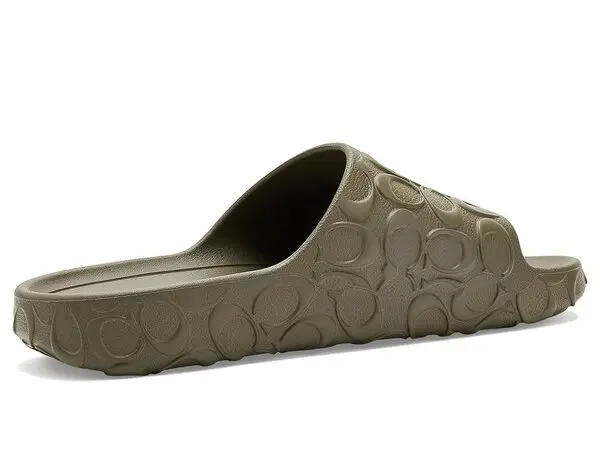 COACH Embossed Monogram Slides - Green