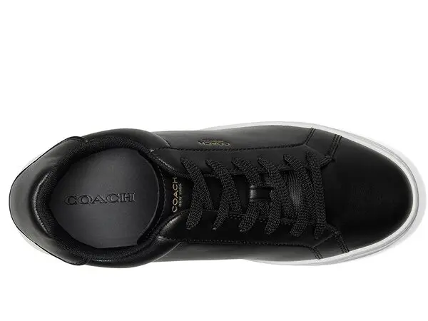 COACH High Line Leather Lace-up Sneakers - Black