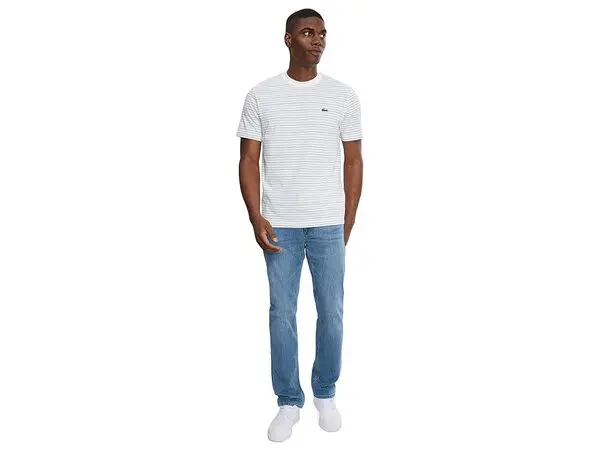 Lacoste Striped Cotton T-shirt T Shirt Blackbird - Blue