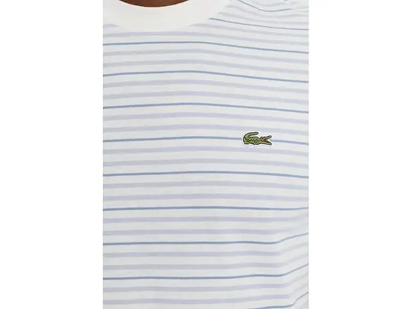 Lacoste Striped Cotton T-shirt T Shirt Blackbird - Blue