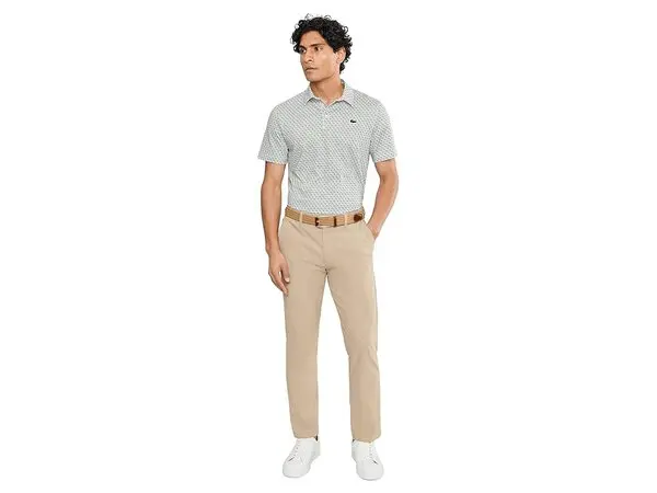 Lacoste Regular Fit Printed Golf Polo Shirt Clothing - Gray
