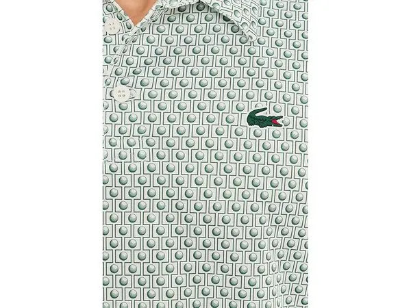 Lacoste Regular Fit Printed Golf Polo Shirt Clothing - Gray