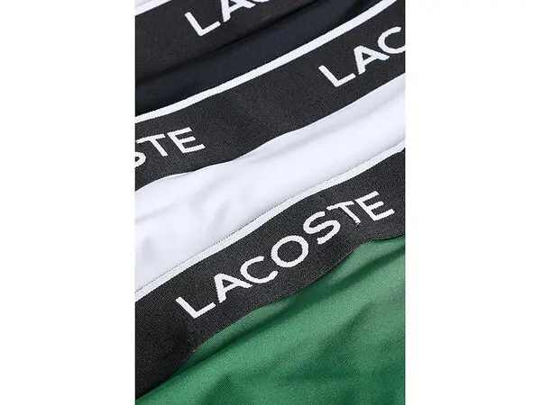 Lacoste 3-pack Microfiber Trunks Underwear /white/black - Green