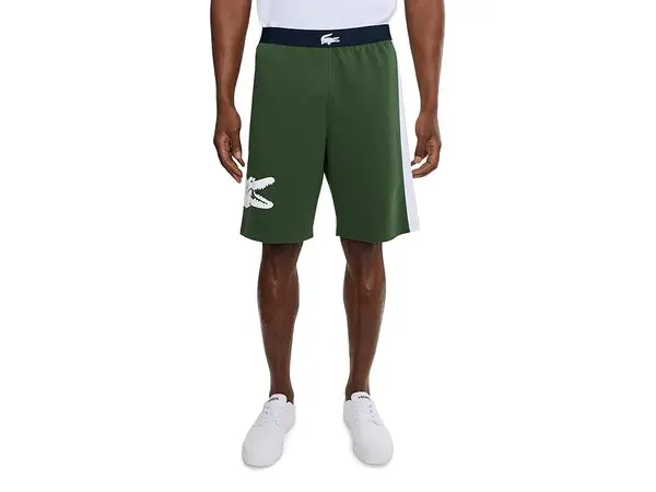 Lacoste Straight Cut Fleece Loungewear Shorts - Green
