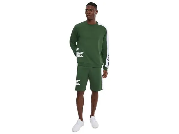 Lacoste Straight Cut Fleece Loungewear Shorts - Green
