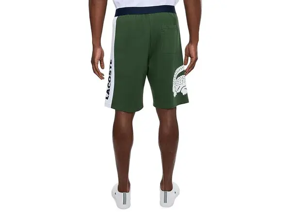 Lacoste Straight Cut Fleece Loungewear Shorts - Green