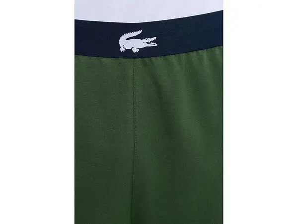Lacoste Straight Cut Fleece Loungewear Shorts - Green