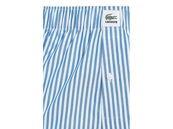 Lacoste 2-pack Cotton Poplin Boxers Underwear /white/sinople - Blue