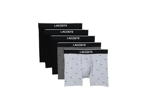 Lacoste 5-pack Boxer Briefs Underwear /grey Chine - Black