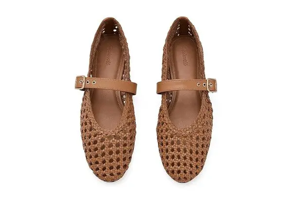 Madewell Remy Grommet Mary Jane Flat Shoes - Brown