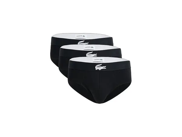Lacoste 3-pack Stretch Jersey Briefs Underwear - Black