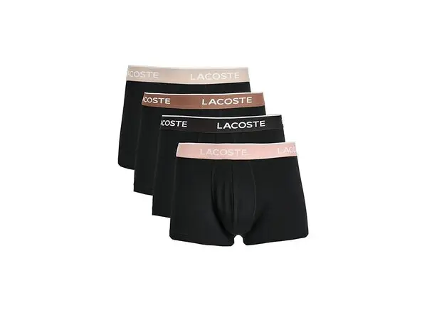 Lacoste 5-pack Logo Trunks Underwear /white/grey Chine - Black