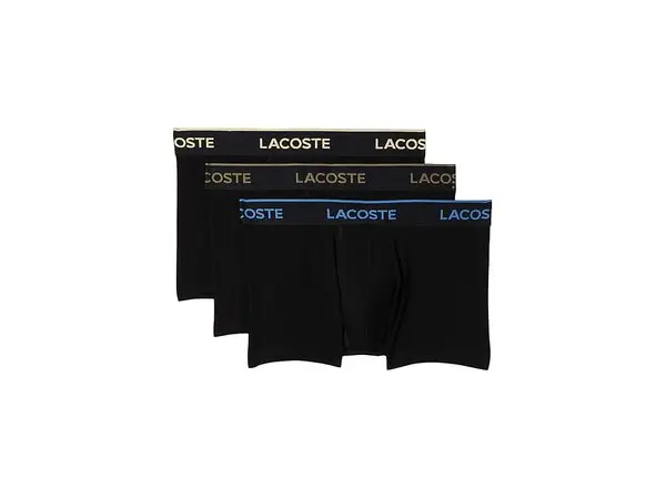 Lacoste 3-pack Crocodile Logo Trunks Underwear /multicolor - Black