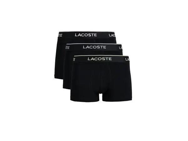 Lacoste 3-pack Crocodile Logo Trunks Underwear - Black/multicolor