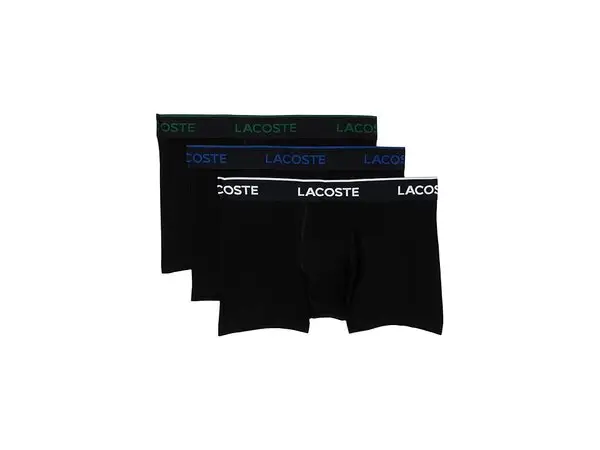 Lacoste 3-pack Crocodile Logo Trunks Underwear /multicolor - Green