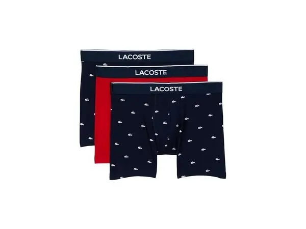 Lacoste 3-pack Cotton Boxer Briefs Underwear - Navy