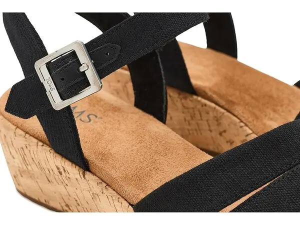 Toms Julia Wedge Sandals - Black