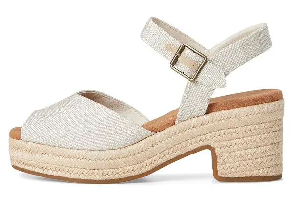 Toms Isla Peep Toe Platform Sandals - Gray