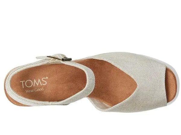 Toms Isla Peep Toe Platform Sandals - Gray