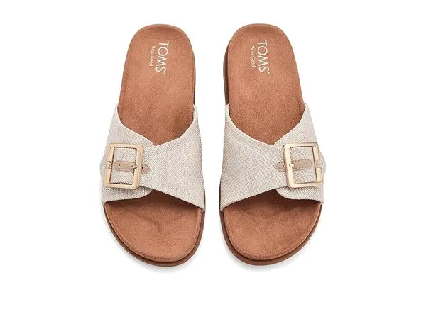 Toms Marin Slide Sandals With Adjustable Buckle - Gray
