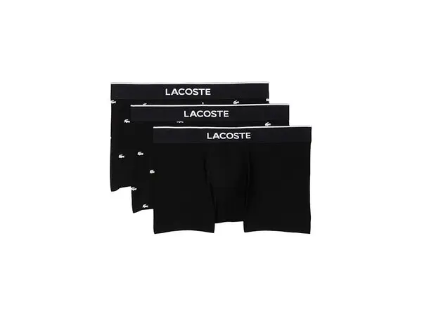 Lacoste 3-pack Printed Stretch Trunks Underwear Blue/red - Black